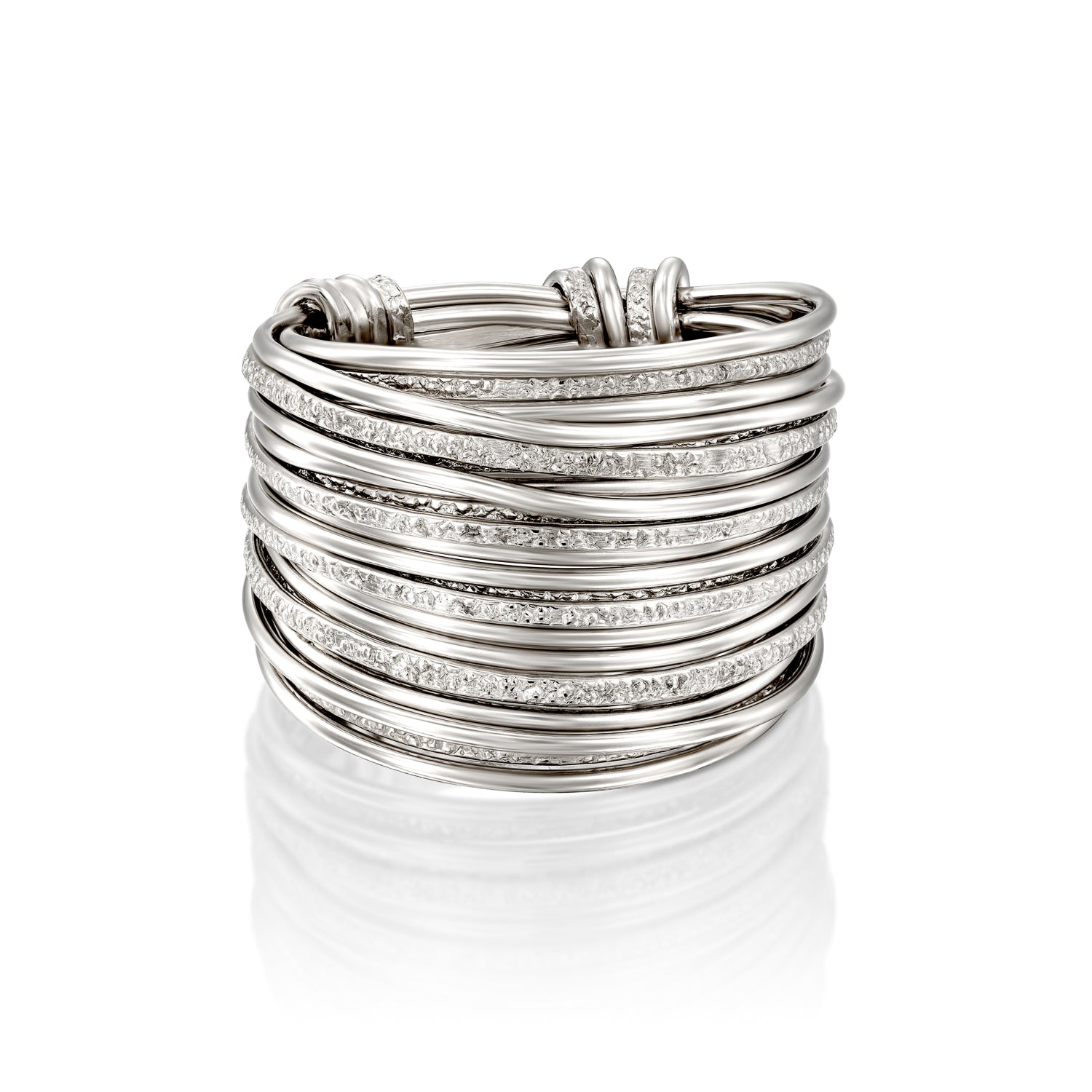 White Sand Spiral Ring – Studio Spirali